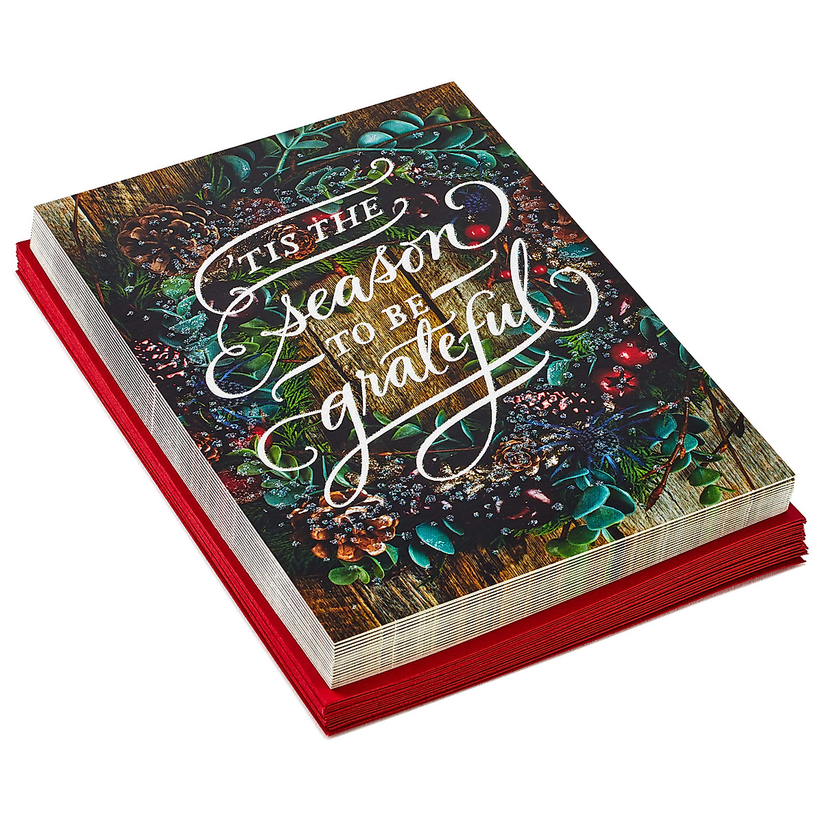 Hallmark Boxed Christmas Cards, Season to be Grateful (16 Cards and 17 Envelopes)