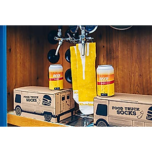 Rainbow Socks - Men Women Funny Food Truck Box - 3 Pairs - Burger Bier - Size US 5.5-9