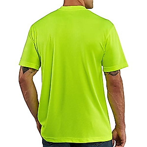 Carhartt Men's High-Visibility Force Relaxed Fit Lightweight Color Enhanced Short-Sleeve Pocket T-Shirt , Brite Lime, X-Large