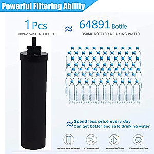 Water Filter System Compatible with Berkeyy, 4 Pack Black Elements Filters Fit Kingg, Big Series Water Filters Replacement