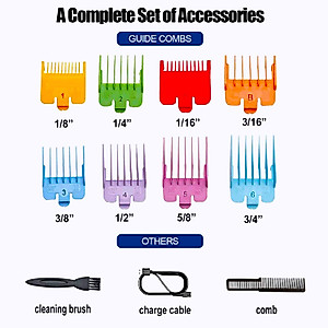 Suttik Hair Clippers for Men Professional, Cordless Barber Clippers for Hair Cutting, Beard Trimmer Hair Cutting Kit with LED Display