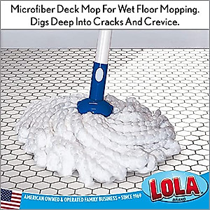 Lola Products 7-in-1 Cleaning Kit & Storage System | SPACE SAVER | 3 Mops, 1 Broom, 1 Dustpan, 1 Storage Rack & 1 Handle | Cleans Dirt, Dust, & Pet Hair | Wall Mount Holder, Floor Cleaner, & Dusting