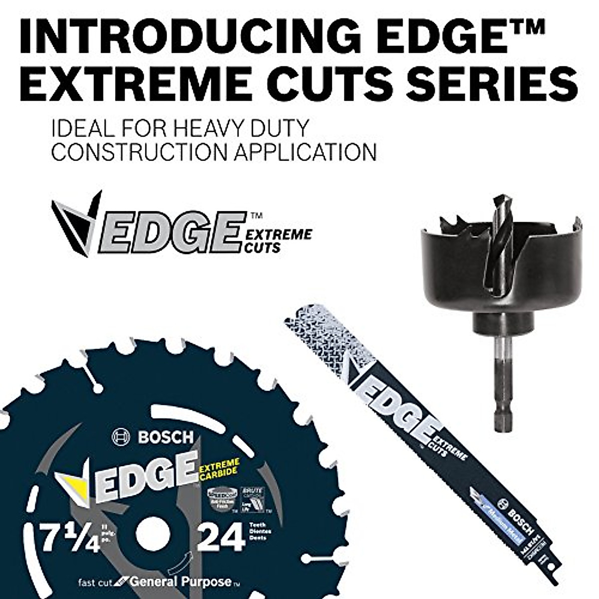 BOSCH DCB618 6-1/2 In. 18 Tooth Daredevil Portable Saw Blade Corded/Cordless Fast Cut, Blue