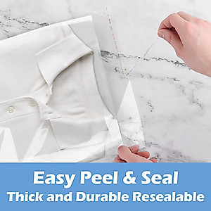 Cellophane Bags 12x16 Inches, 70 Pcs Clear Poly Bags, Resealable Plastic Bags for Clothes, Shirt Bags Great for Packaging Clothing, Decorative Wrappers, Party Favors, Artwork and More