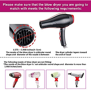 Collapsible Silicone Hair Dryer Diffuser - Travel and Easy Storage - Fit Most Hair Dryers with Nozzle Diameter D-1.575Inch to 1.968 Inch (4-5cm) - Pink