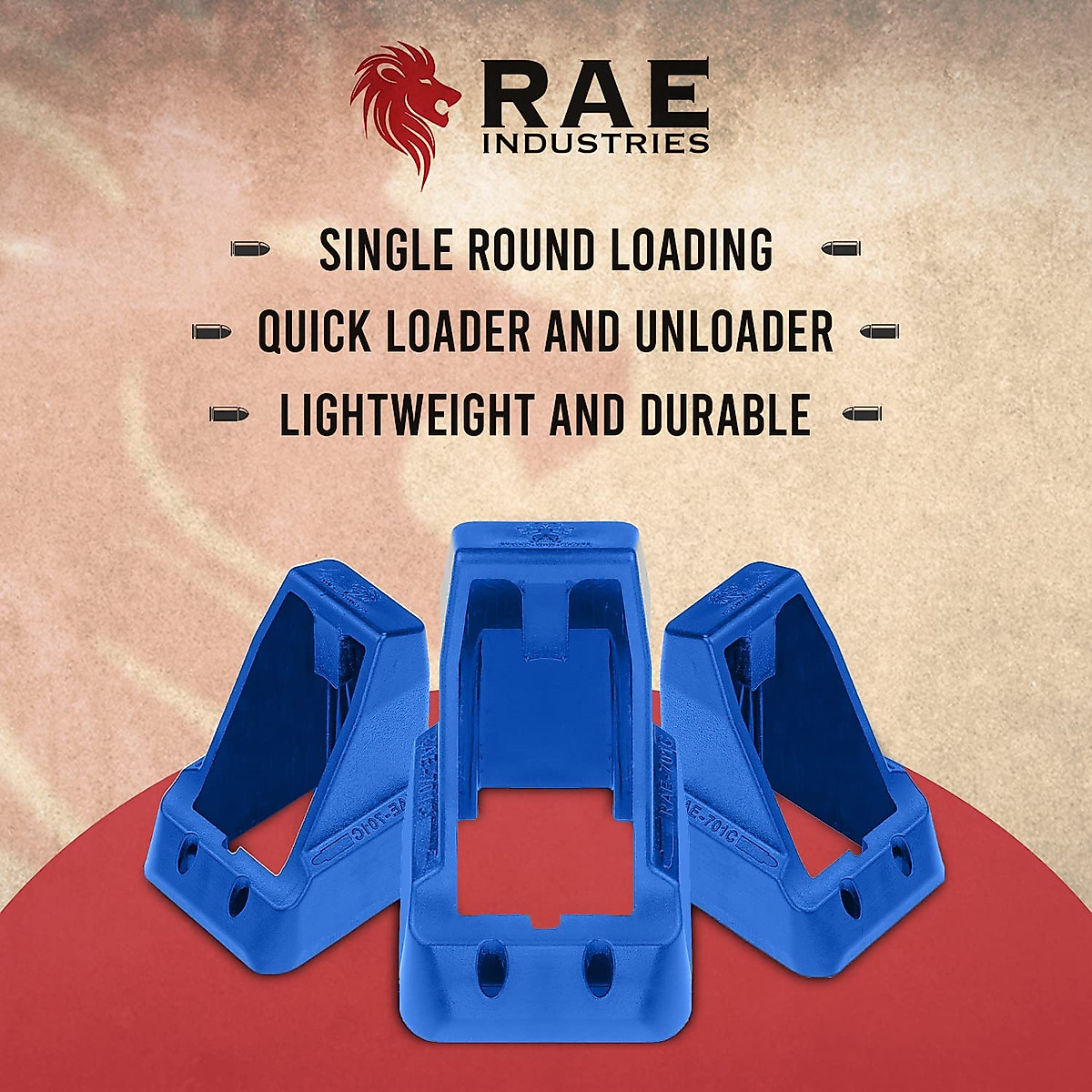 RAEIND Universal Speedloader for 9mm Double Stack Handguns Magazine Speed Loader (Blue)