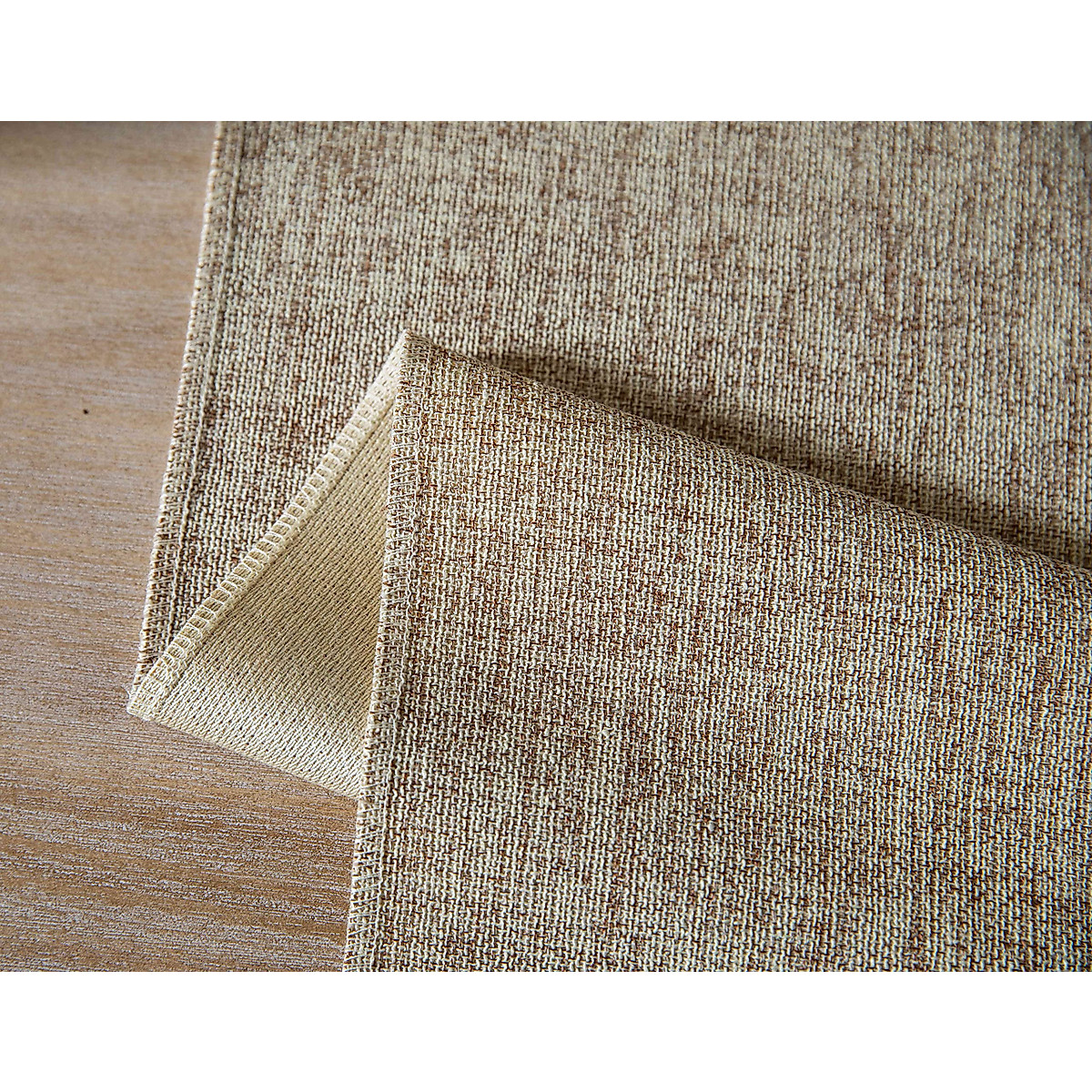 ZeeMart Beige Table Runners 72 Inches Long, Burlap Linen Style Rustic Farmhouse Table Runner, Boho Woven Dining Table Runner, 13x72 Inches, Oatmeal Beige