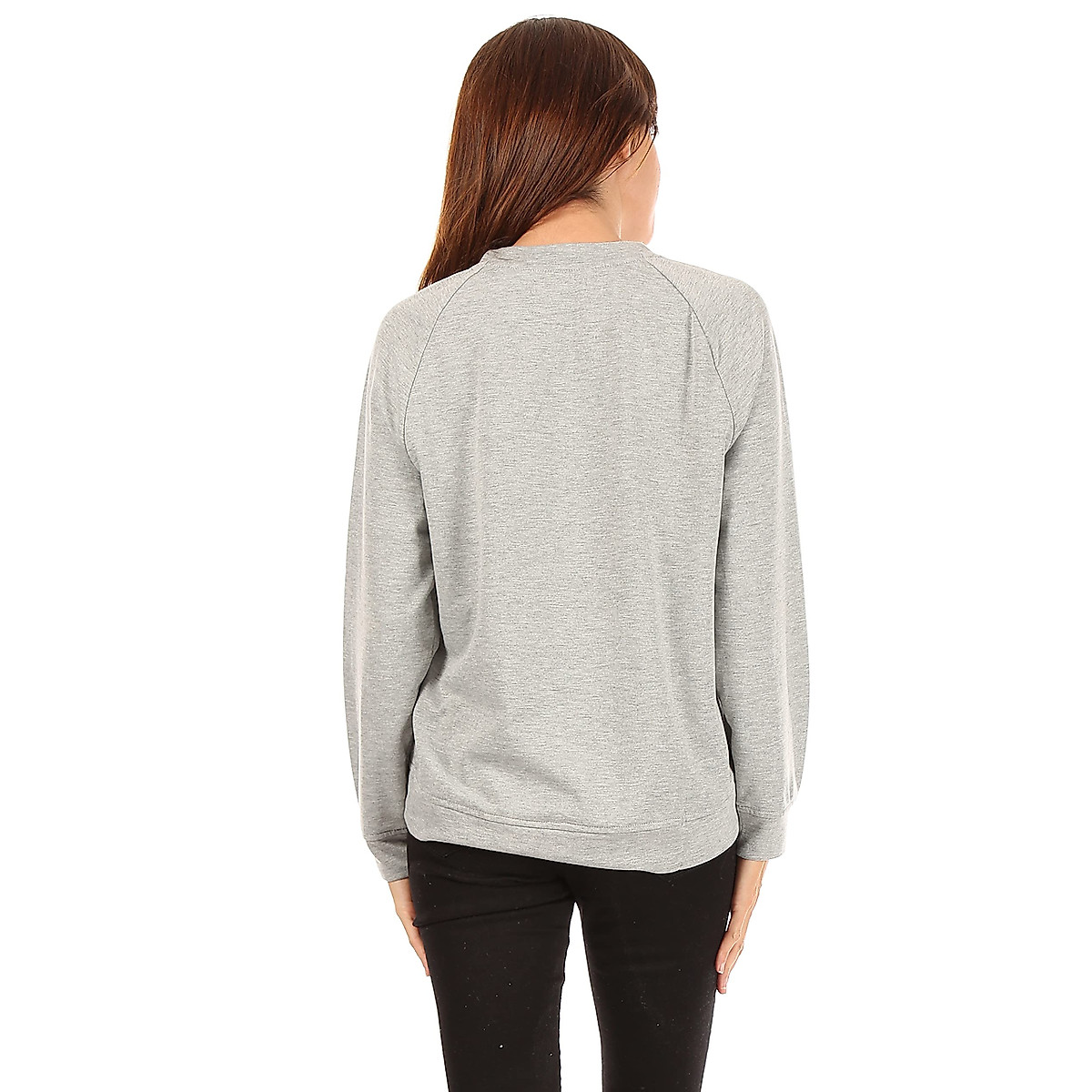 Rae Dunn Women's Studio Raglan Sweatshirt, Medium