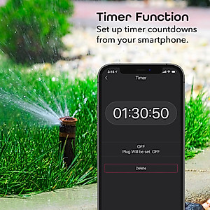 Geeni Indoor/Outdoor Smart Plug Weatherproof, 1 Socket –No Hub Wireless Remote Control and Timer –Works with Amazon Alexa, Google Assistant, Requires 2.4 GHz Wi-Fi, Black