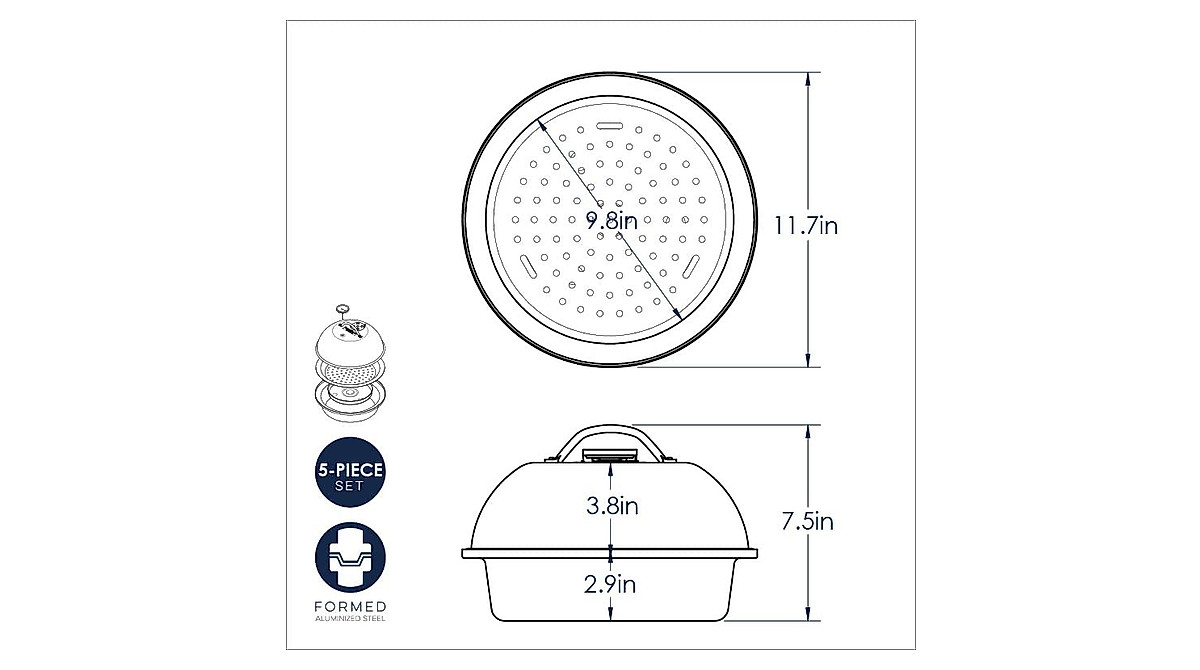 Nordic Ware Stovetop Kettle Smoker - Compact & Versatile