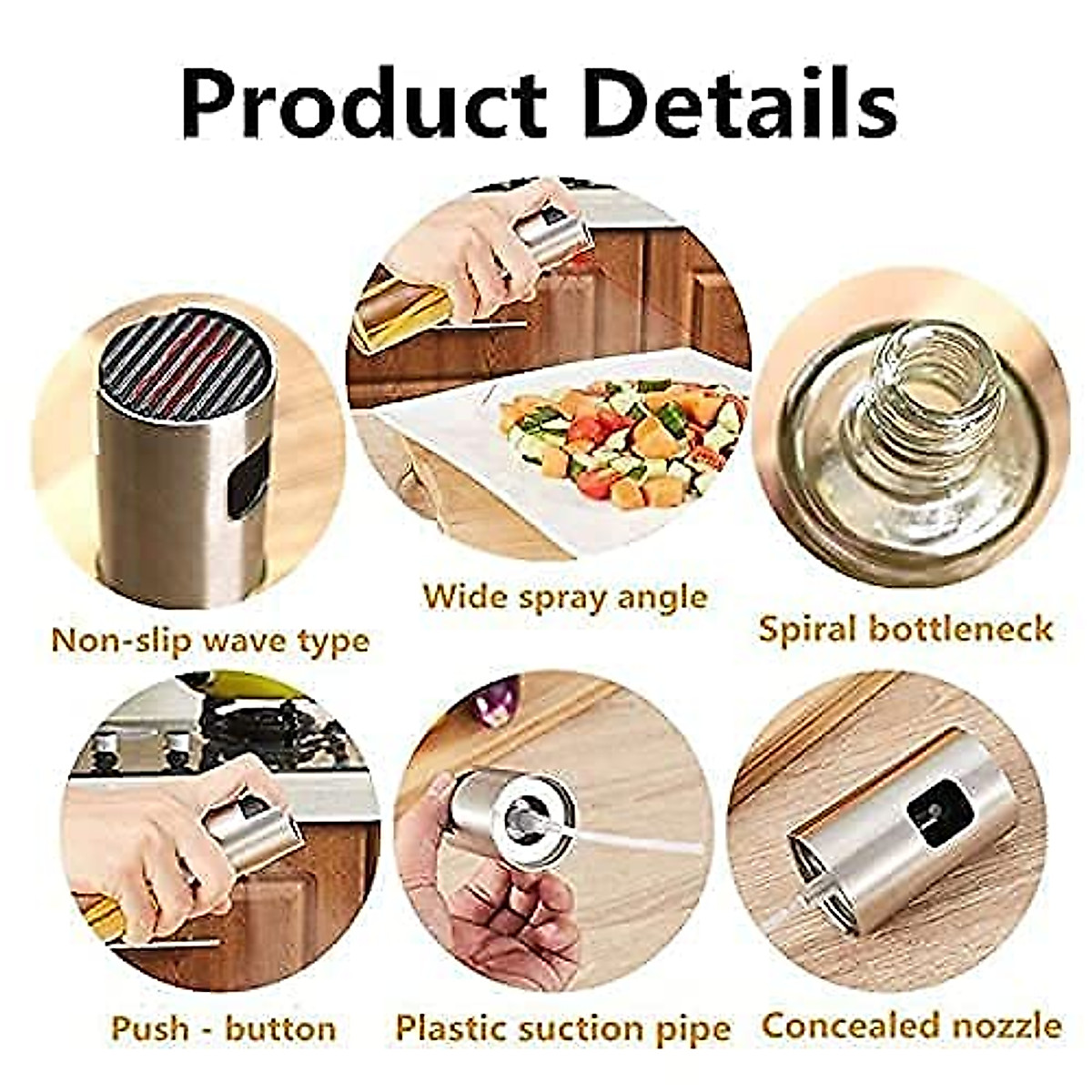 Oil Sprayer for Cooking, Olive Oil Mister Spray Bottle for Air Fryers, Salad, Kitchen Baking, BBQ, Roasting(OB-1)