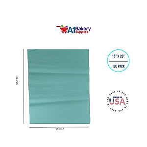 A1 Bakery Supplies Pistachio Green Bulk Tissue Paper 15 Inch x 20 Inch - 100 Sheets Premium Paper