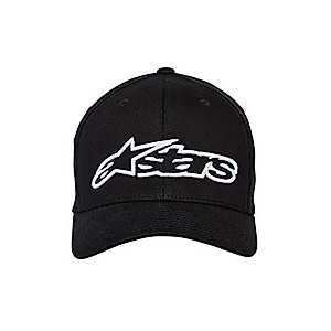 Alpinestars mens Blaze Flexfit Hat Baseball Cap, Black/Black, Large-X-Large US