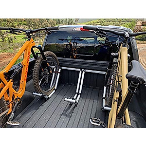 4 Bike Rack for Truck Bed -4 Standard Tire Bike Rack for Full Size Trucks -Effortless Wheel Mount, Skip Front Tire Removal, Drill-Free Installation -Bike Transport Rack Ideas