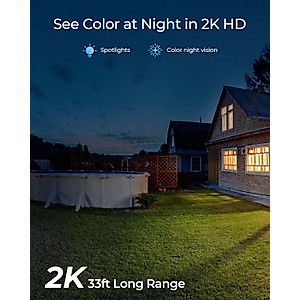 REOLINK 5MP Solar Security Cameras Wireless Outdoor, Argus 3 Pro+Solar Panel with 2K+ Color Night Vision, 2.4/5GHz WiFi, Human/Vehicle Detection, No Hub Needed(2 Pack)