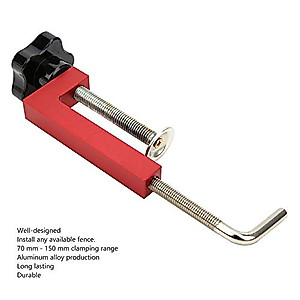 Woodworking G Clamp Adjustable Fixed Clamps Woodworking Clips Universal Fence Clip General G Clamp Hand Operated Tool - Clamping Range 2.76- 5.91in(Red)