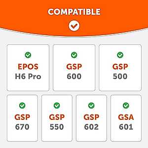 WC Freeze EPOS H6 Pro - Cooling Gel Earpads for EPOS H6 Pro/Sennheiser GSP 600 / GSP500 / GSP550 / GSP670, Made by Wicked Cushions - Enhance Comfort, Durability, Thickness | Black