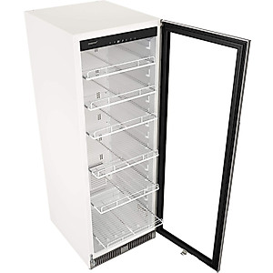 EdgeStar VBM131 24 Inch Wide 13.7 Cu. Ft. Commercial Beverage Merchandiser With Temperature Alarm and Reversible Door - Stainless Steel