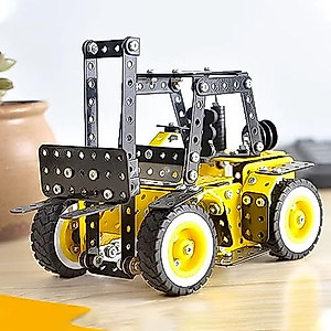 Wuba 3D Metal Puzzle, Engineering Forklift Truck Model, Steampunk Metal Model Kits, Brain Teasers, Birthday Gifts for Adult&Kids (370PCS)