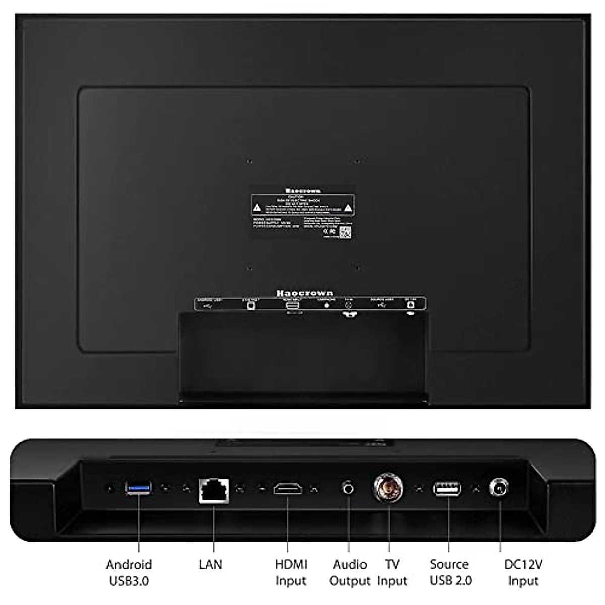 【H2 Chip Android 11.0 System & 500 cd/㎡ High-Brightness 2023 Model】Haocrown 21.5-Inch Touchscreen Bathroom TV IP66 Waterproof Smart Mirror TV 1080P LED TV Built-in ATSC Tuner Wi-Fi Bluetooth(8GB+64GB)
