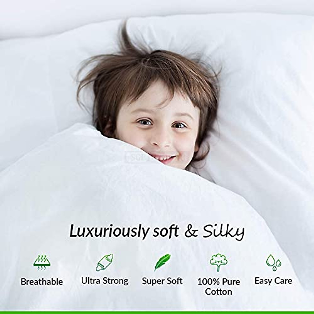 Cotton Home Depot 6 PCs Bed Sheet Set Egyptian Cotton 600 Thread Count(Flat Sheet, Fully Elasticized Fitted Sheet & 4 Pillow Cases), Pocket Size 18 Inches, White, California Queen