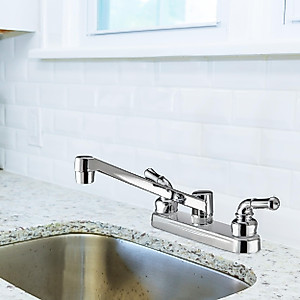 Pacific Bay PB-K14CP Kitchen Sink Faucet with Classic Levers - Metallic Plating Over ABS Plastic (Polished Chrome)
