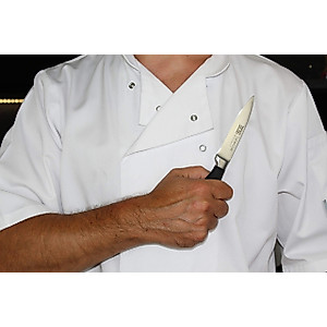 Taylors Eye Witness Syracuse Vegetable Paring Kitchen Knife - Professional 8cm/3.5” Cutting Edge, Multi Use. Ultra Fine Blade, Precision Ground Razor Sharp. Soft Textured Grip Matte Black Handle.