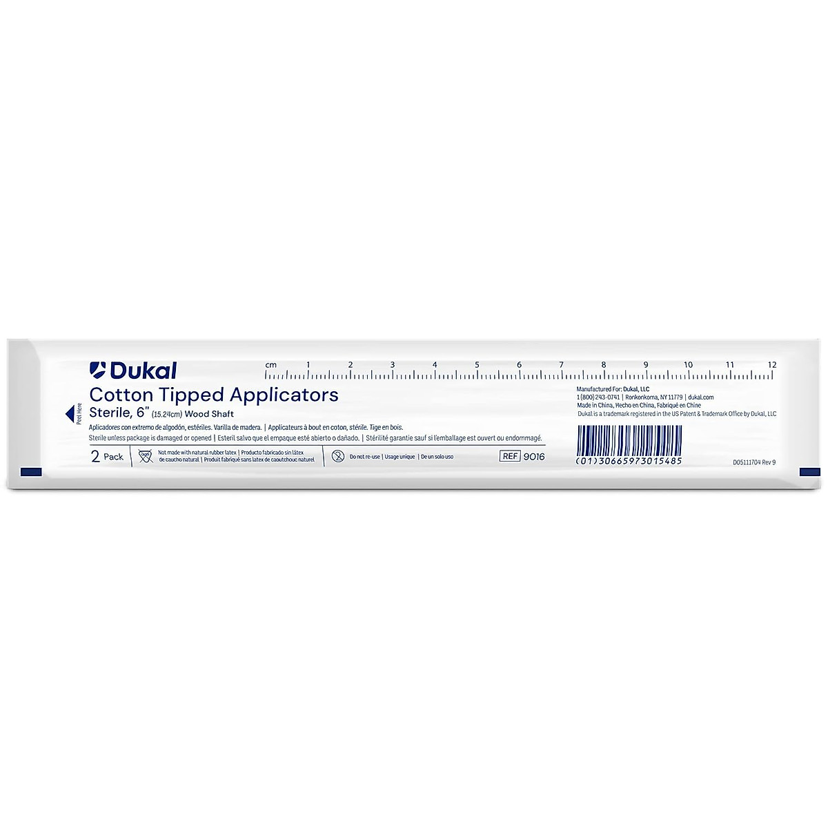 Dukal 6-inch Cotton Tipped Applicators 100 2-Packs Per Box - Sterile.