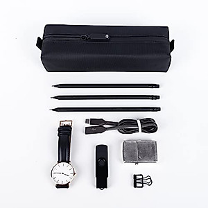 Comfyable Small Toiletry Bag for Men, Slim Mini Toiletry Bag, Toothbrush Bag, Mini Dopp Kit Bag for Electronics, Tech, Gym, Water-Resistant Essentials Bag, Black