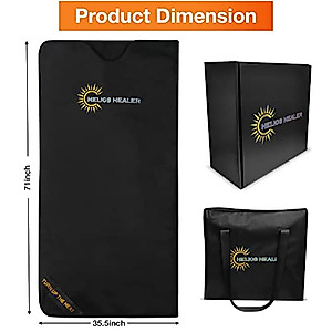 HELIOS HEALER Infrared Sauna Blanket - Portable Infrared Sauna for Home Relaxation, Sauna Blanket for Detox Body and Mind, Exercise Recovery, Better Sleep, Far Infrared Therapy, Zipper Design.