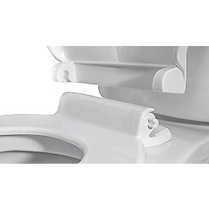 Centoco HP30SLC-001 Round Toilet Seat with Lift and Clean, Shell Design in White