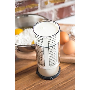 KitchenArt Professional Series 2 Cup Adjust-A-Cup, Champagne Satin, Adjustable, 1/8 to 2-Cup White