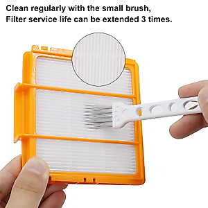 6-Pack Replacement Part for Shark AV2501AE RV2502AE AV2501S RV2520AOUS AV2510AOUS Smart AI Robot Vacuum Cleaner,4 x HEPA filters,2 x Pre-Motor Filter for shark av2501s filters