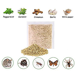 LORDWEY Rodent Repellent, 8 Pack Pest Control Pouches, Plant Peppermint Oil to Repel Mouse, Mice, Rats, Roaches, Ants, Insects for Indoor, Garden & Attic, Blue