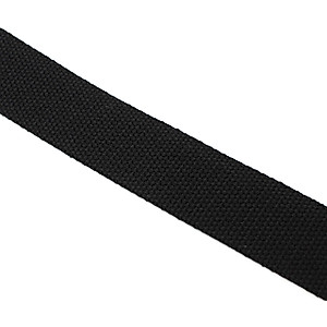 Canvas Web Belt Flip-Top Black Buckle/Tip Solid Color 50" Long 1.5" Wide (Black)