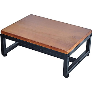 Metal Step Stool, Large One Step Stool by ECROCY - Holds Up to 400 LBS- Caramel(Need Assemble)