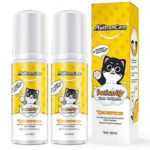 AUITRONCARE 2Pack Kids Toothbrush Electric and Foam Toothpaste Kids,Toddler Electric Toothbrush Ultrasonic Toothbrush with 3 Brushing Heads and Cup