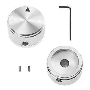 Rotary Electronic Control Potentiometer Knob: 2pcs Volume Control Knob Audio Knob Guitar Knob Knob Aluminum Alloy Amplifier Knob with Wrench and Screws