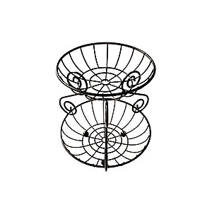 Spectrum Diversified Scroll 2-Tier Server for Serving Displaying and Storing Fruit Vegetables Produce and More, Black