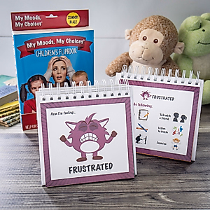 The Original Mood Flipbook for Kids; 20 Different Moods/Emotions; Autism; ADHD; Help Kids Identify Feelings and Make Positive Choices; Laminated Pages (Monster Flipbook)