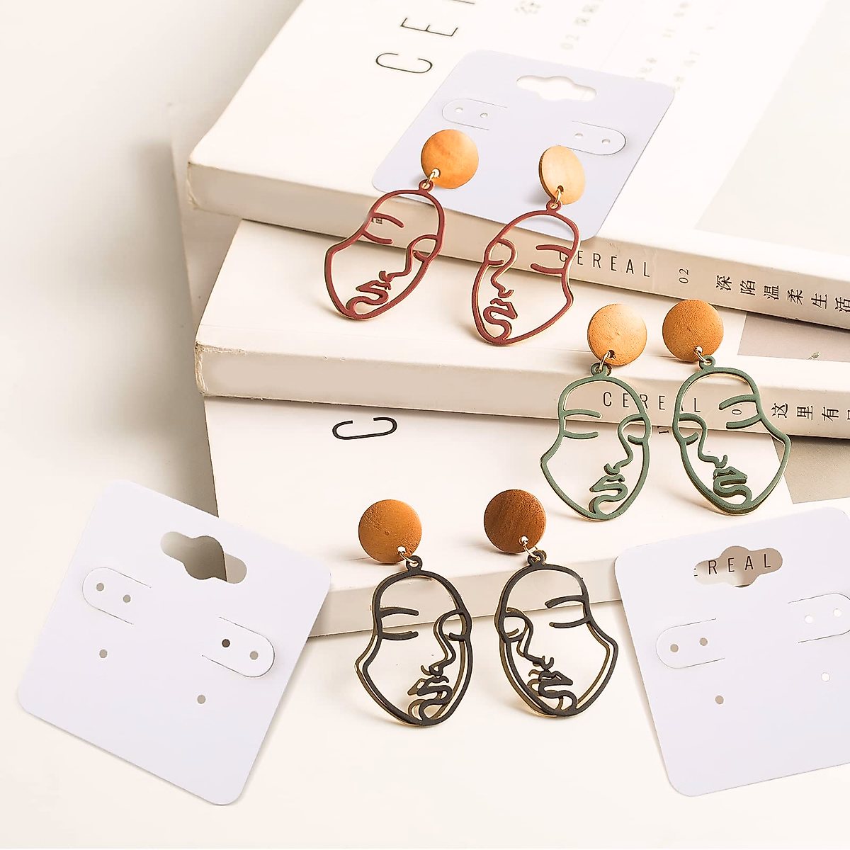 jijAcraft 100Pcs Earring Cards - 2" Kraft Earring Display Cards for Selling - Blank Paper Cards with 6 Holes for Earring Display Holder - Hanging Display Cards for Earring, Jewelry DIY Crafts(2"x 2"）