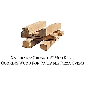Clean Cut Firewood Co. Pizza Oven Wood 6 Inch Mini-Splits - Kiln Dried White Oak - For Portable Wood-Fired Pizza Ovens and Smokers - 1 Box 550 Cubic Inches