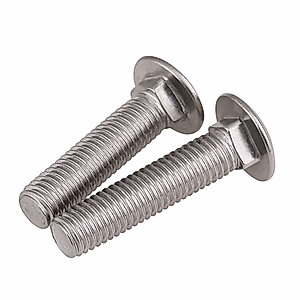 1/4-20 A2 Stainless Steel Carriage Bolt Coach Bolt,Square Neck,Right Hand Threads,10-Pieces (1/4-20 x 1-1/2")