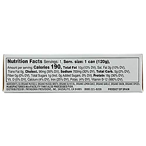 Patagonia Provisions, Mussels Lemon Herb Organic, 4.2 Ounce