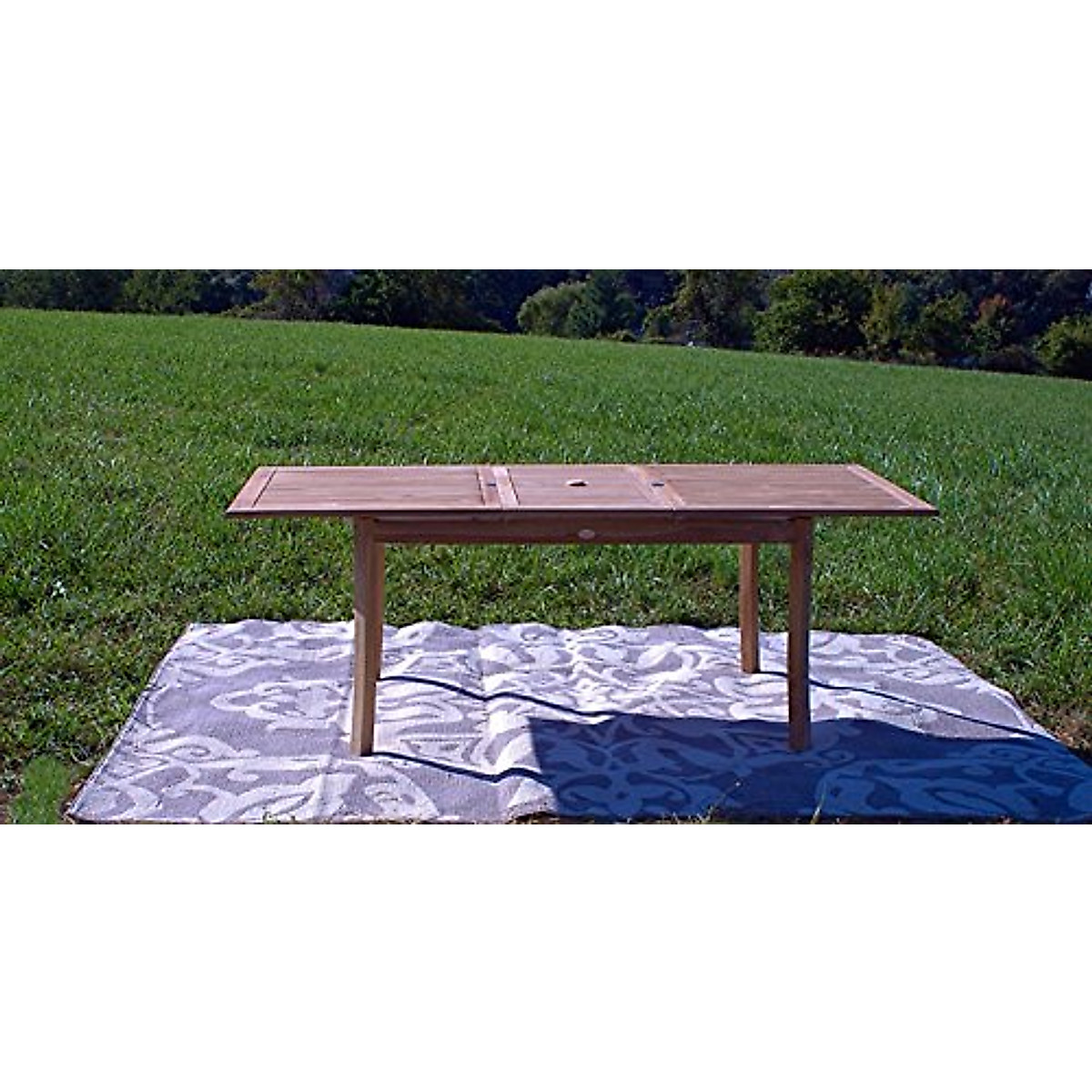 Pebble Lane Living 9 Piece Teak Patio Dining Set, 8 Grade A Teak Dining Chairs & 1 Extendable Dining Table