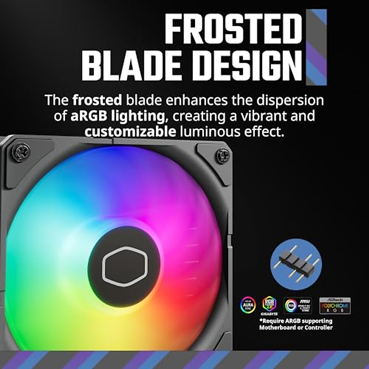 Cooler Master Hyper 212 Pro aRGB CPU Air Cooler, SickleFlow Edge 120 PWM Fan, Composite 4 Copper Heat Pipes, 152mm Tall, Sleek Top Cover, AMD Ryzen AM5|AM4, Intel LGA 1851|1700 Brackets