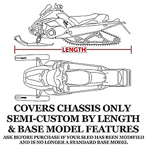 300 Denier Snowmobile Sled Cover Compatible for Arctic Cat Riot X 8000 ES 146model Years 2020-2020. for trailering and Storage.