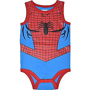 Marvel Avengers Captain America Iron Man Hulk Spider-Man Infant Baby Boys 5 Pack Bodysuits Multicolor 3-6 Months