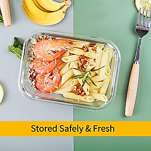 MUMUTOR 18 Piece Glass Storage Containers with Lids, Glass Meal Prep Containers Airtight, Glass Food Storage Containers, Glass Containers for Food Storage with Lids - BPA-Free & Leak Proof