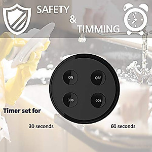 didikit Garbage Disposal Wireless Switch Kit, Remote Control Outlet with Timer Switch, Sink Top Waste Disposal On/Off Switch Button for Insinkerator, Waste King Waste Food Disposer, 16A/1800W, Black